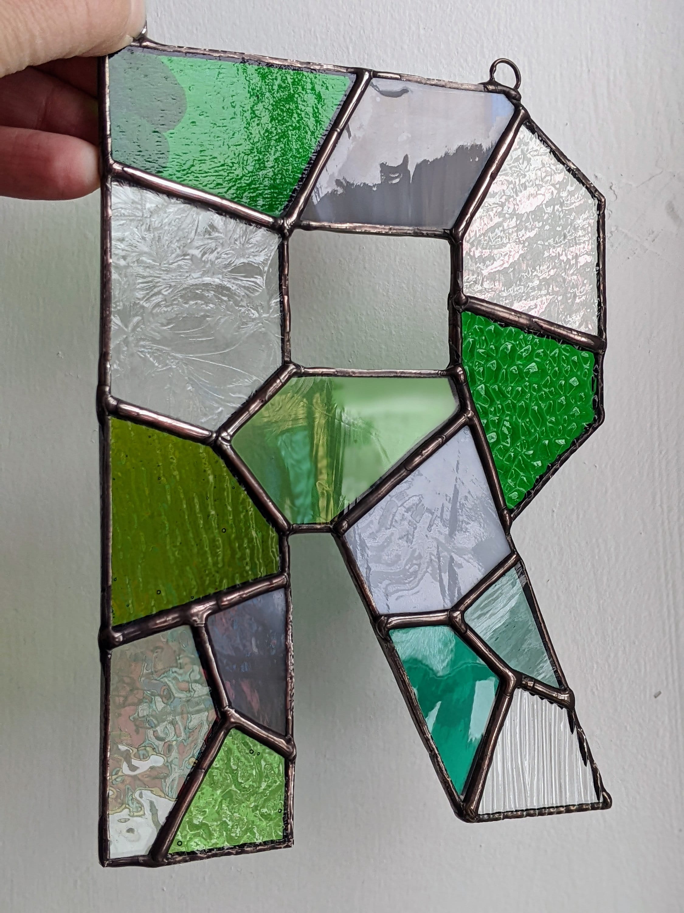 Stained Glass Letter Custom Stained Glass Custom Monogram Gift family ...