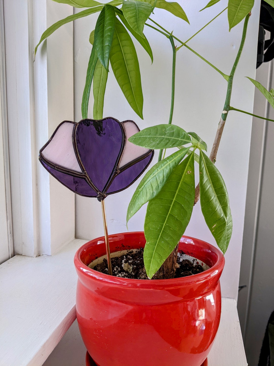 Stained Glass Plant Stakes Flower Plant Stake Plant Decor Plant ...