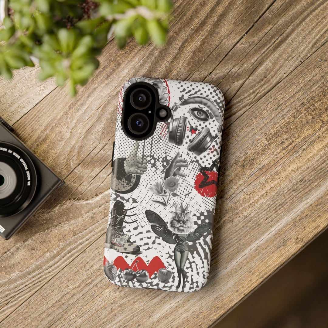 Surrealism Collage iPhone 16, 15 Plus and Pro Case, Samsung S25, S24 ...