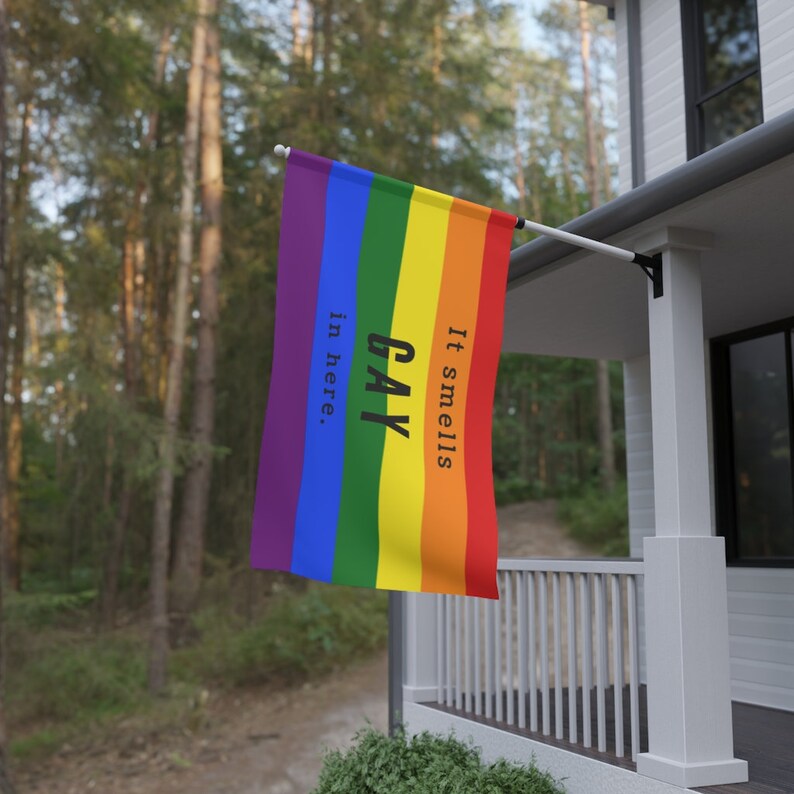 LGBTQ "smells Gay in Here" House Flag / Banner 36"x60" - Etsy
