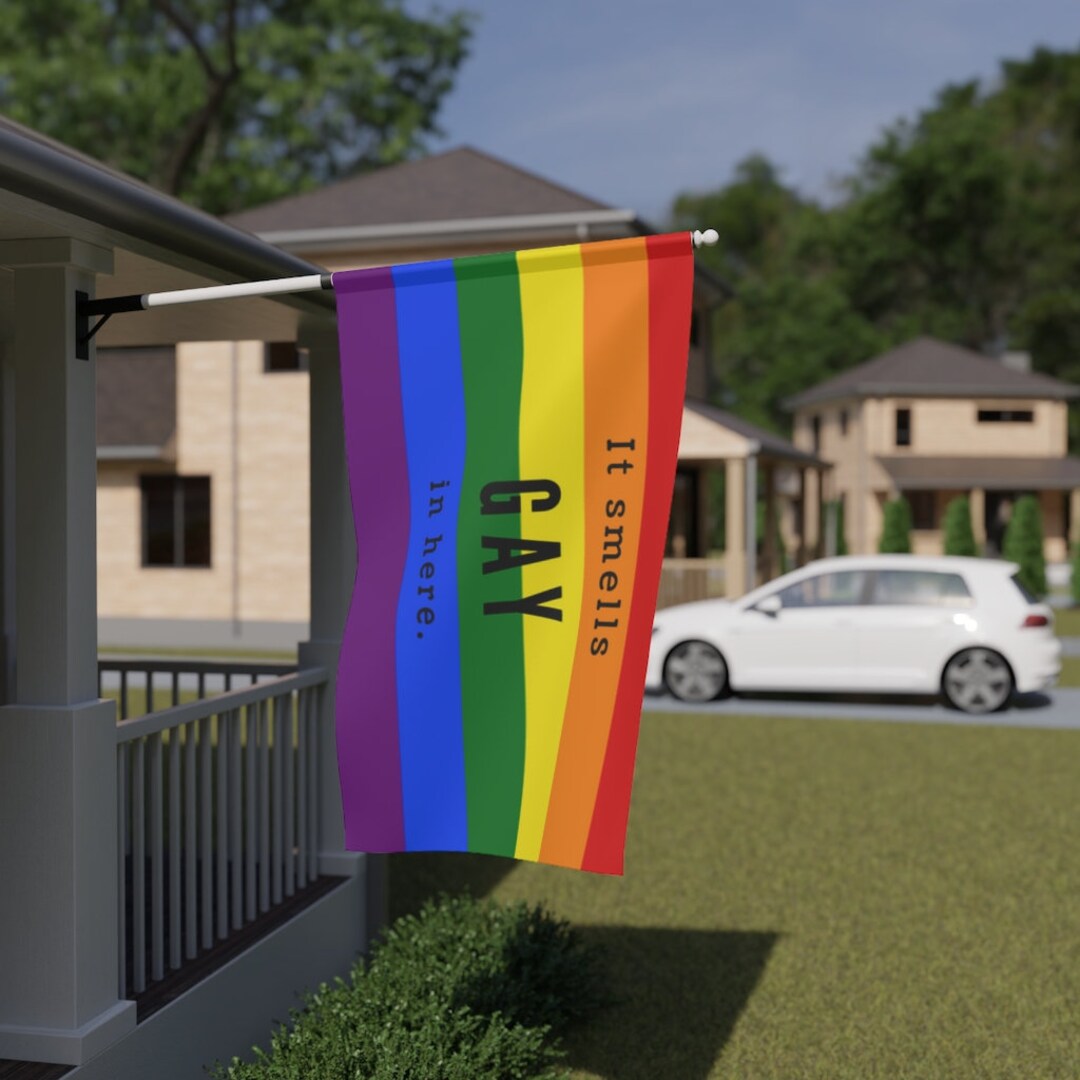 LGBTQ "smells Gay in Here" House Flag / Banner 36"x60" - Etsy