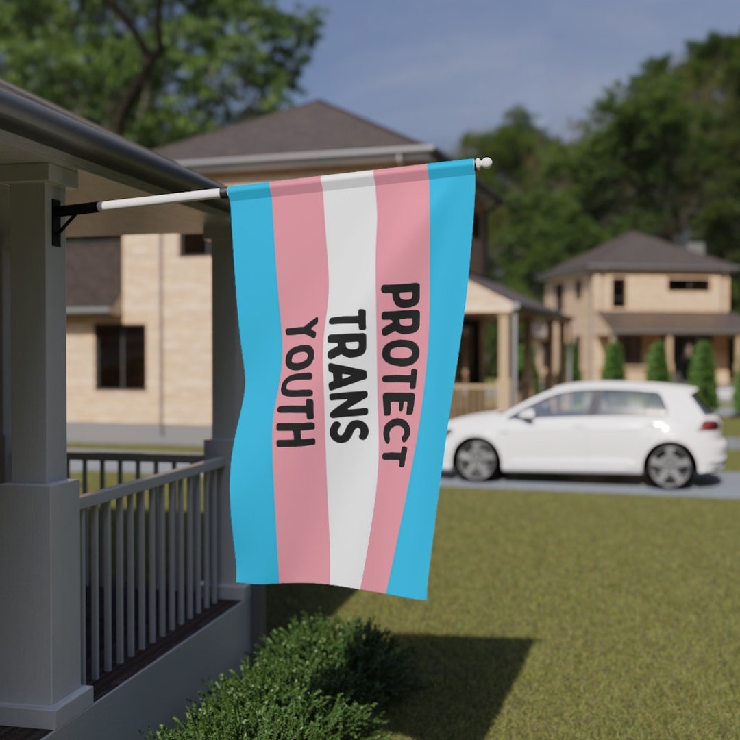 LGBTQIA protect Trans Youth House Flag / Banner - Etsy