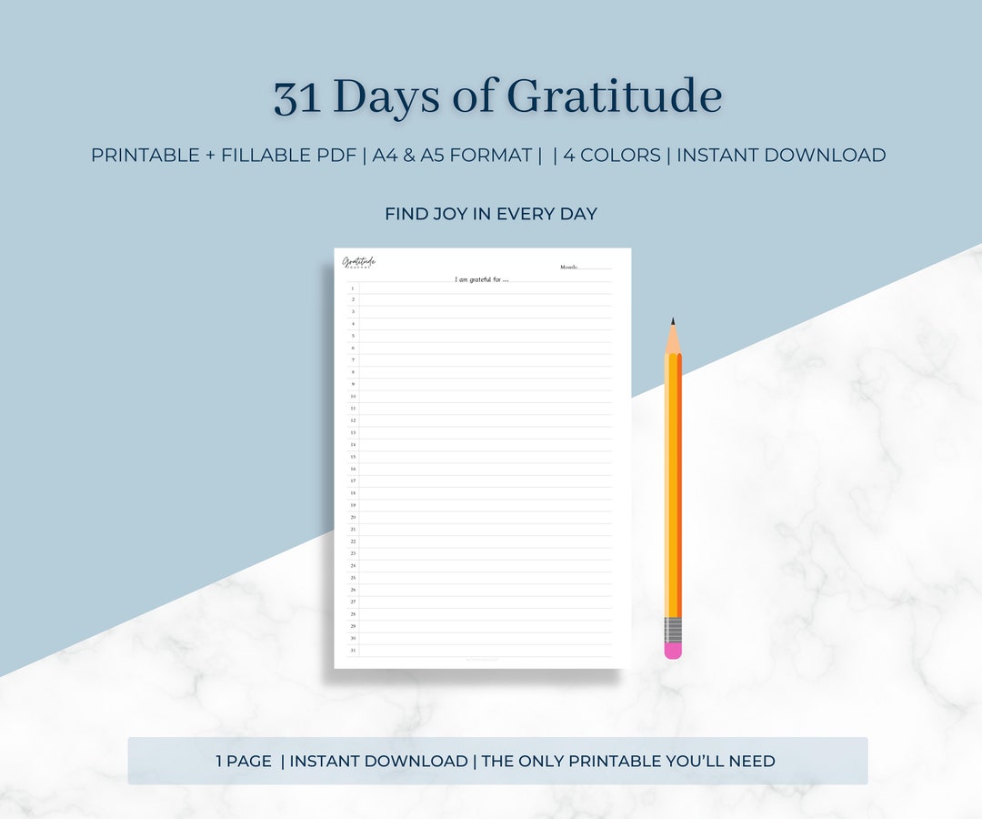 Your 31-day Gratitude Journey | Cultivate a Mindset of Appreciation and ...