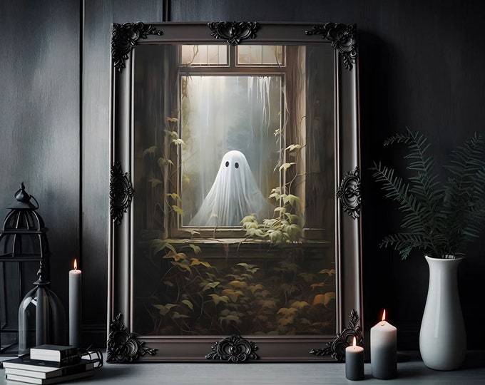 Ghost Outside Looking In, Vintage Poster, Art Poster Print, Dark ...