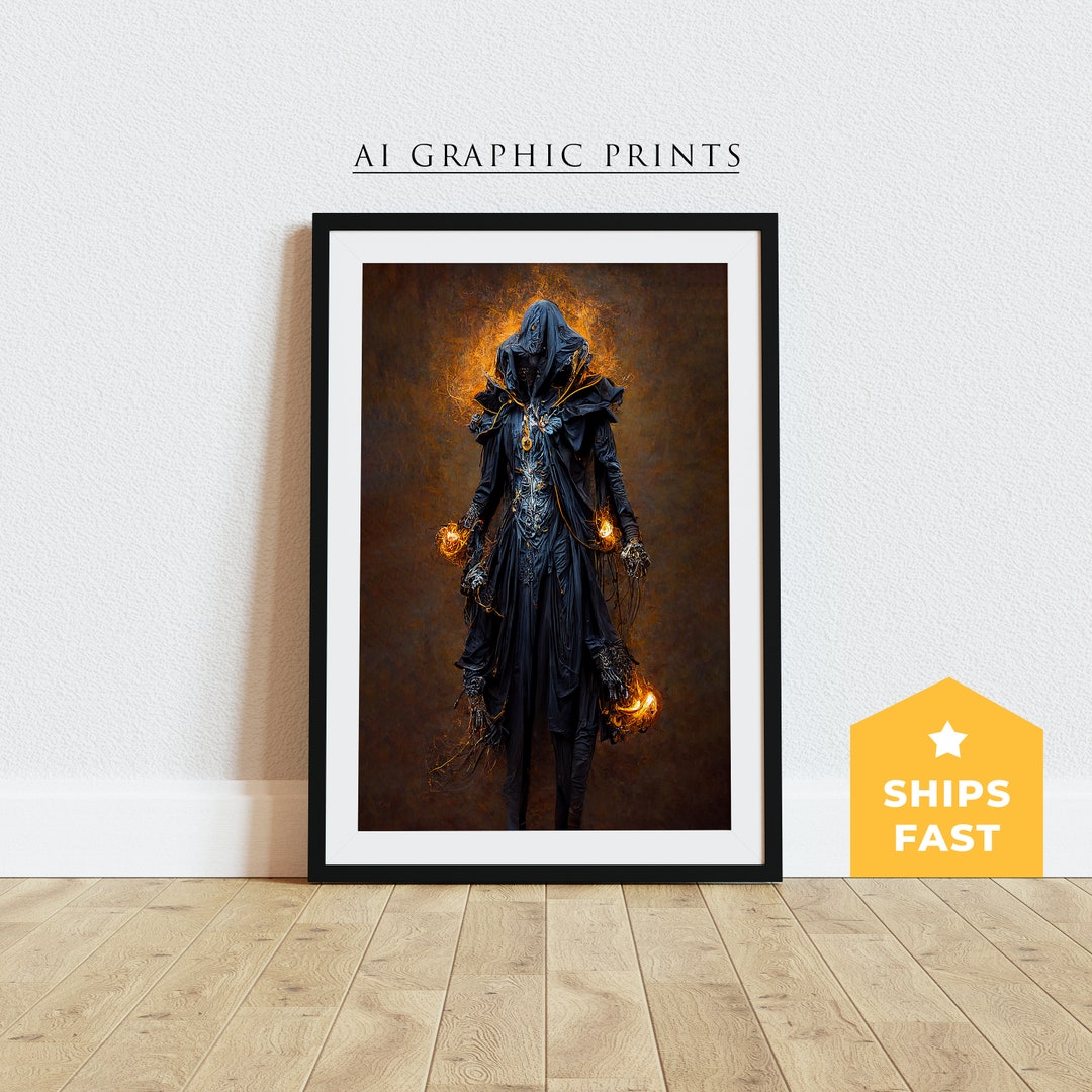 Nightmare Sorceress Fantasy Witch Surreal Art, Gothic Wizard Magic ...