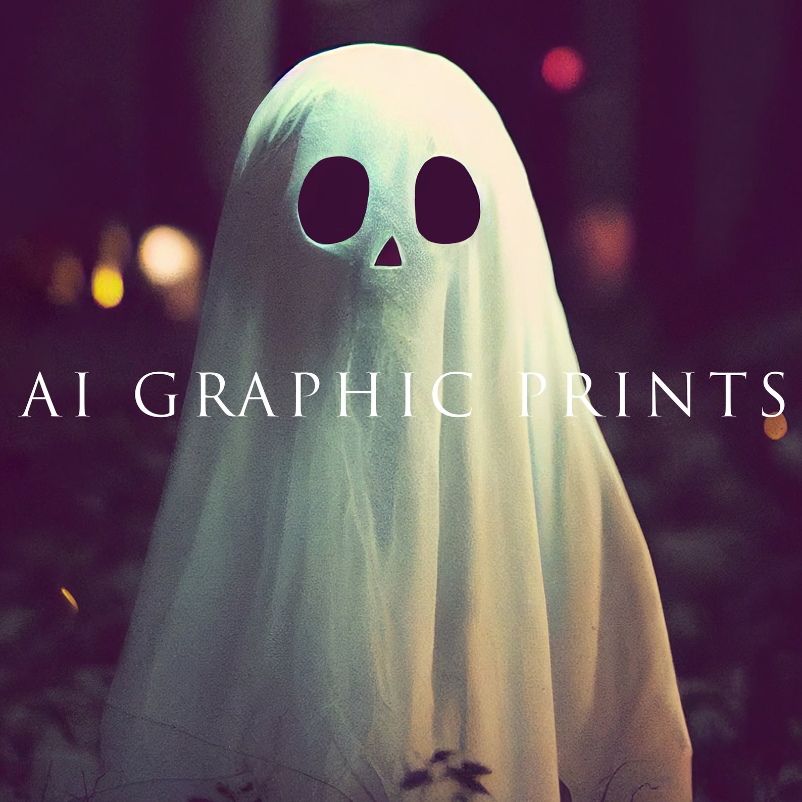 Ghost Ai Art Print Halloween, Ghost Ai Wall Art Print, Ghost Ai Prints ...