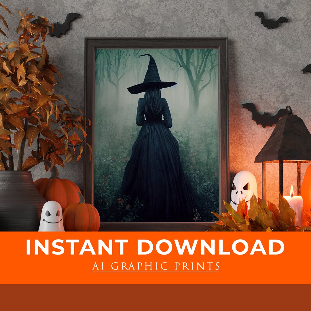 Surreal Witch Art, Halloween, AI Art, AI Created Digital Art, Witchy ...