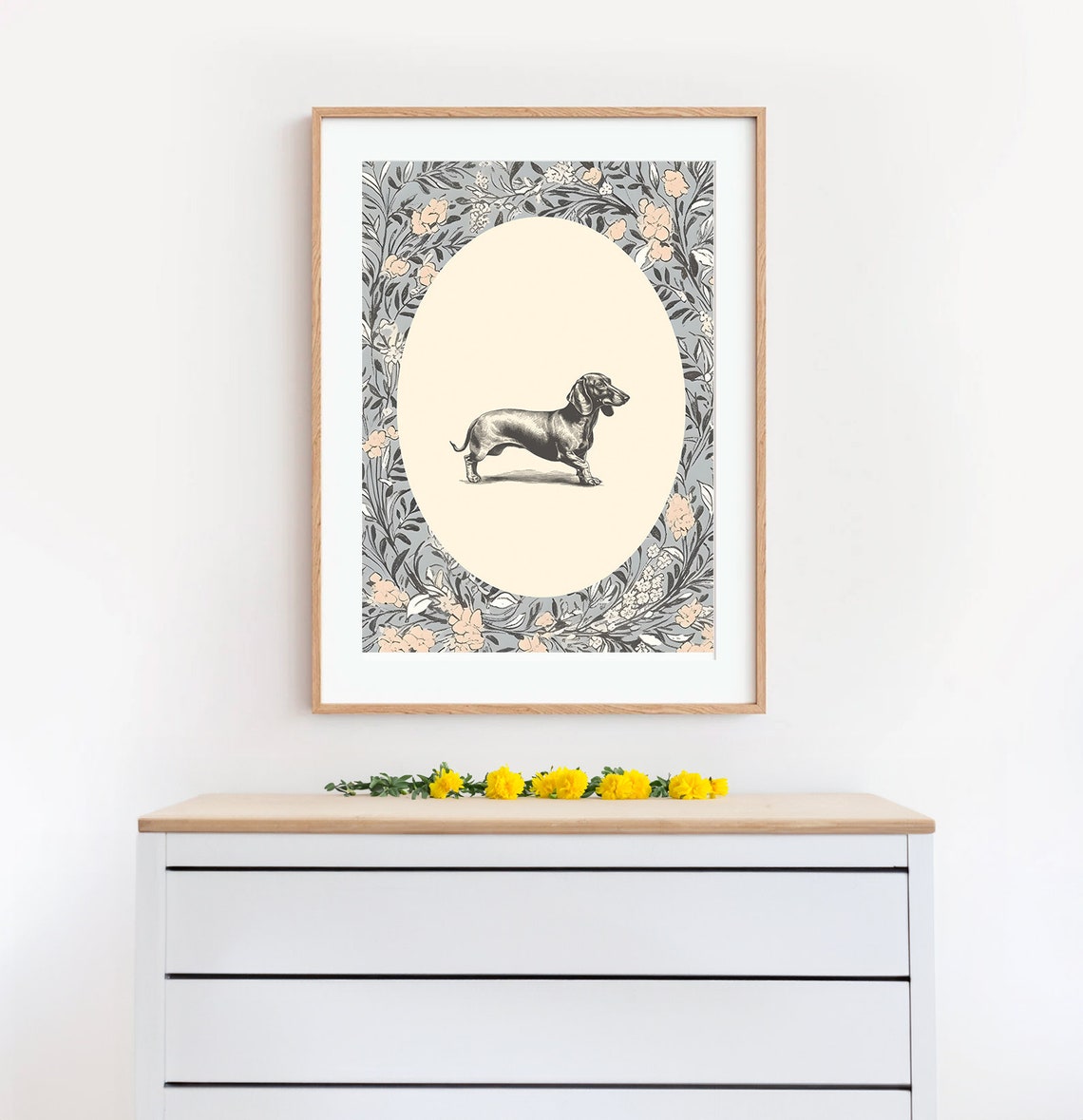 Dog Vintage Print Nursery Decor Dachshund Weiner Dog, Printable Wall ...