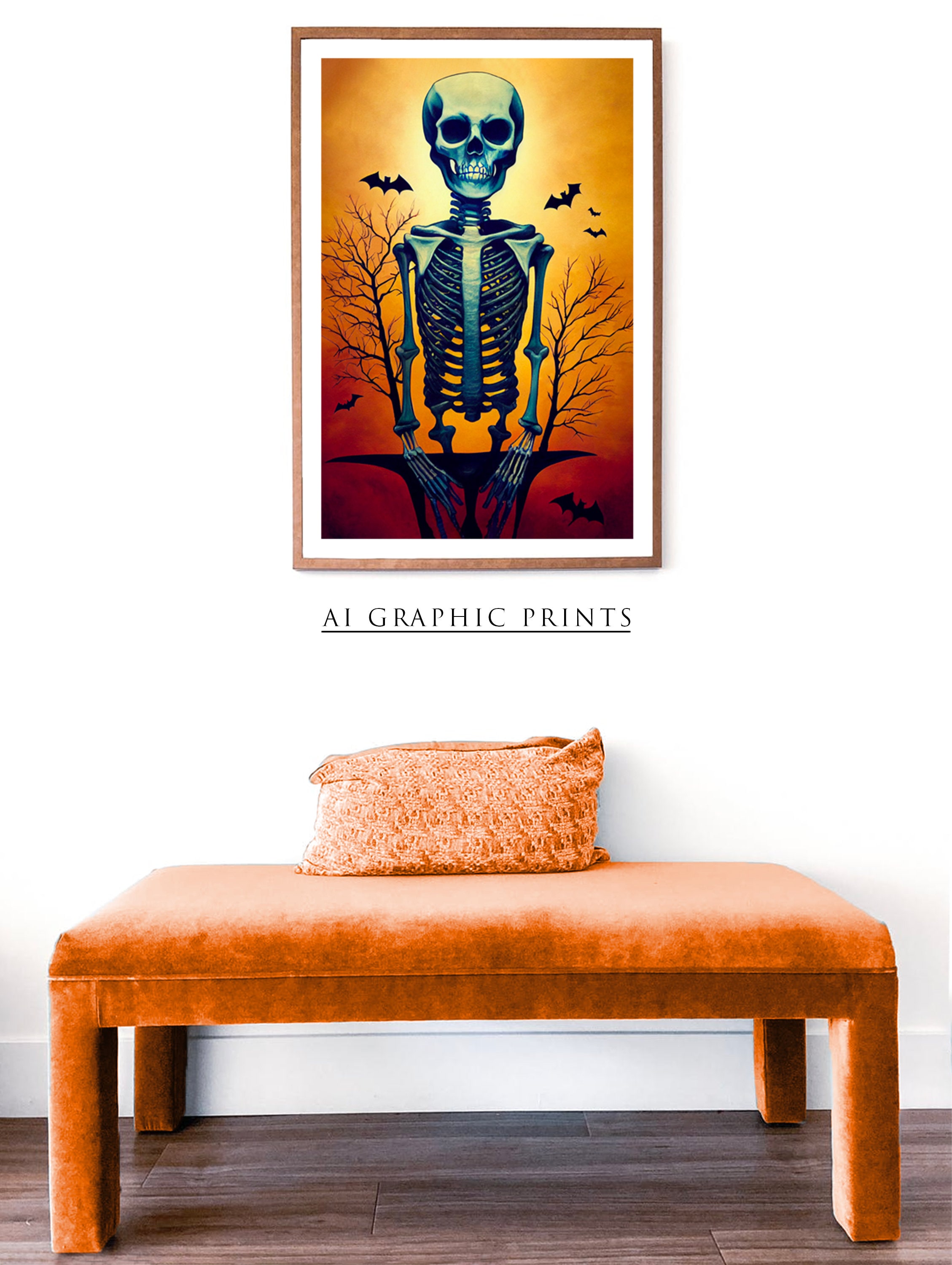 Skeleton Ai Art Print Halloween Skeleton Ai Wall Art Print - Etsy Australia