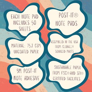 Personalized Post-it® Notes, Elegant Flowing Font and Retro Stars ...