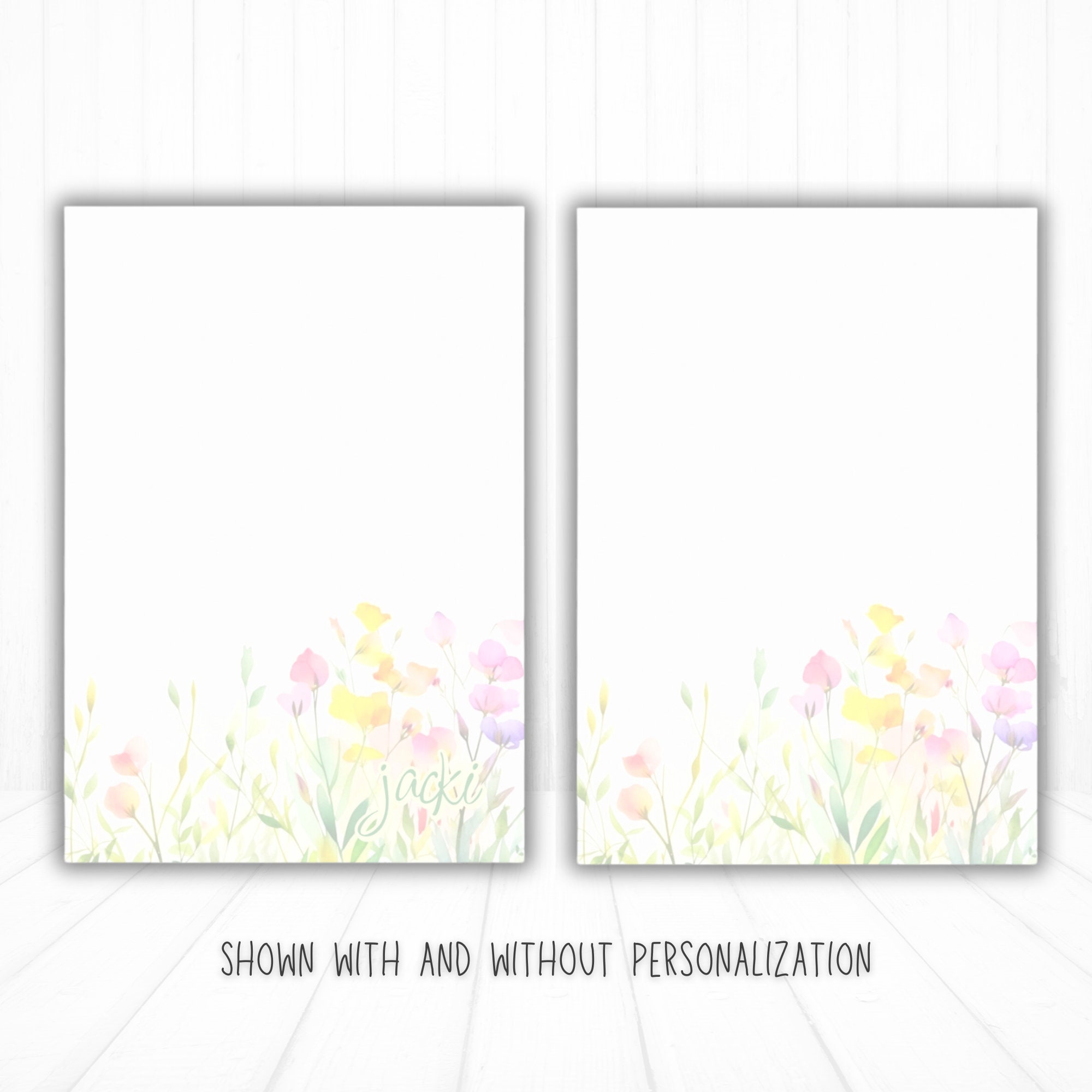 Personalized Post-it Notes Watercolor Beach Pea Wildflowers - Etsy