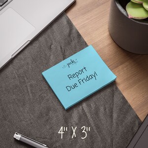 Personalized Post-it® Notes, Elegant Flowing Font and Retro Stars ...