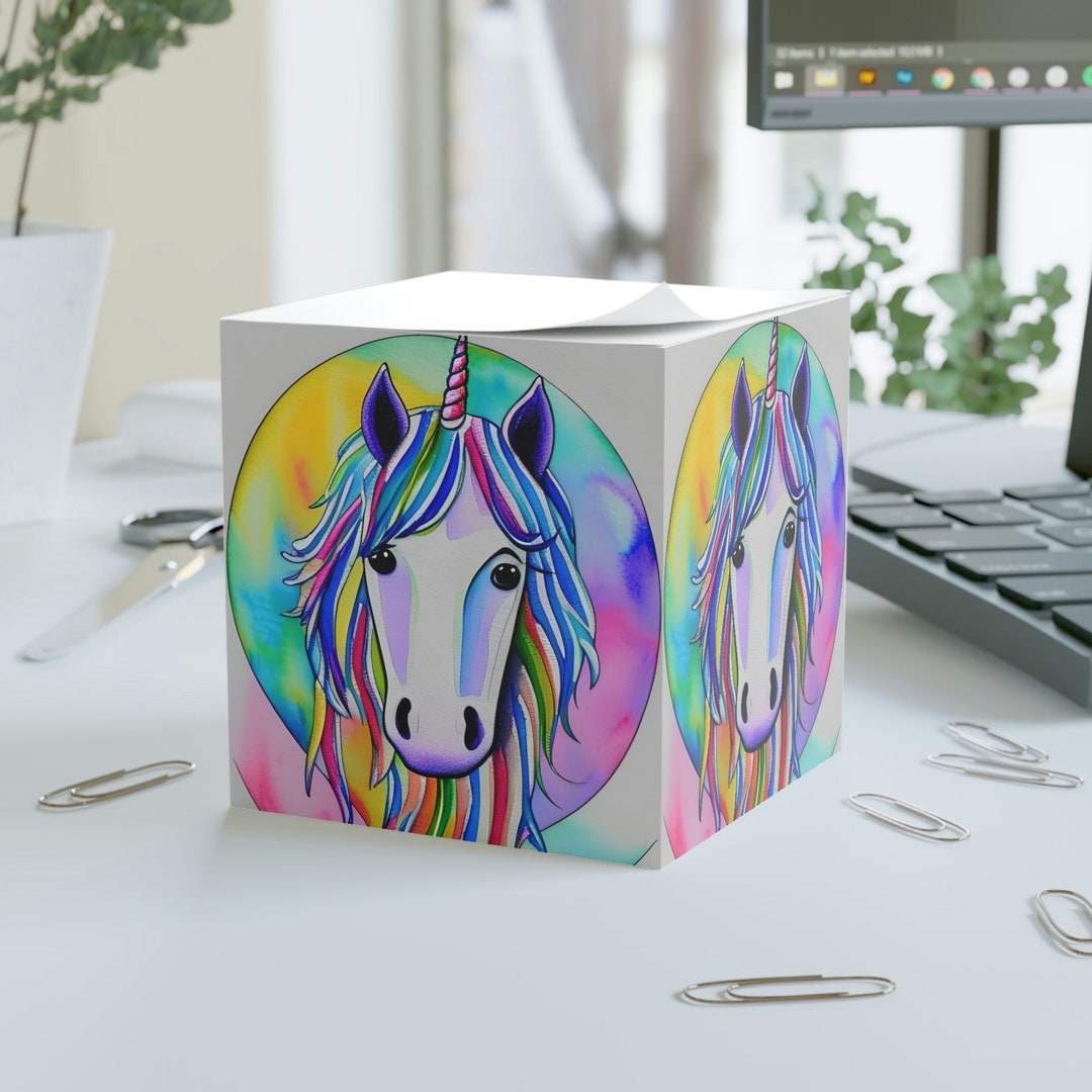 Unicorn Note Cube Sticky Notes Post-it Notes Office Supplies Gift - Etsy