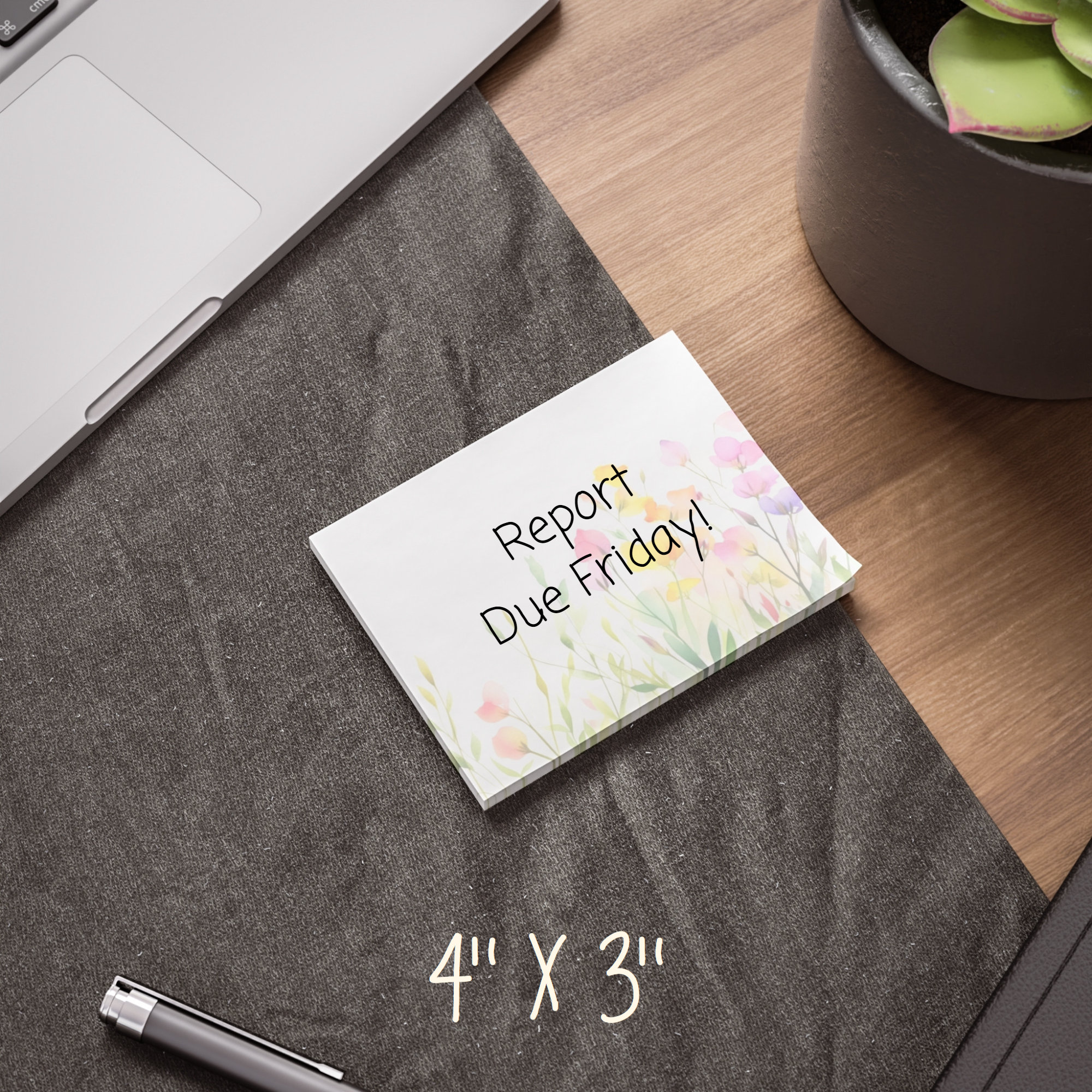 Personalized Post-it Notes Watercolor Beach Pea Wildflowers - Etsy