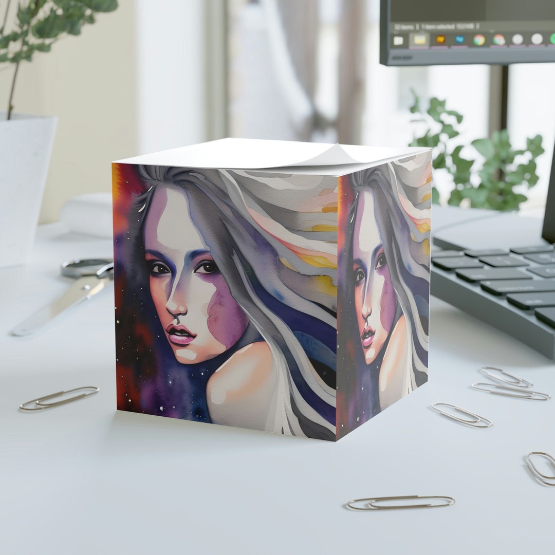 Space Art 2 Note Cube Sticky Notes Post-it-notes Office Supplies Gift ...