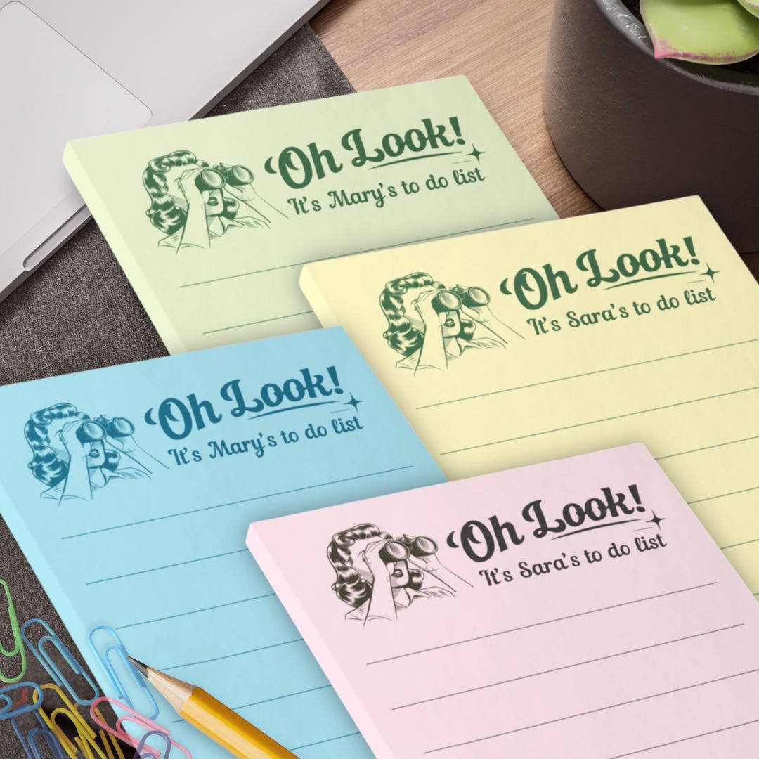 Sticky Note Pad, 4"x6" to Do List, Personalized Funny Quote, Custom ...