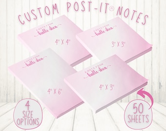 Personalized Post-it® Notes, Elegant Flowing Font and Retro Stars ...