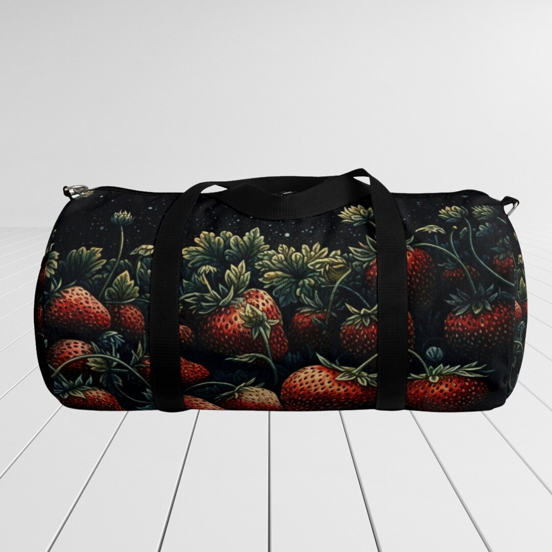 Endless Strawberry Moonlight Fields Canvas Duffle Bag - Etsy