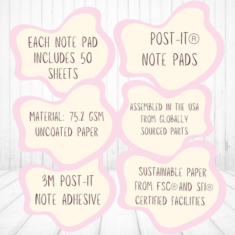 Personalized Post-it Notes Watercolor Beach Pea Wildflowers - Etsy