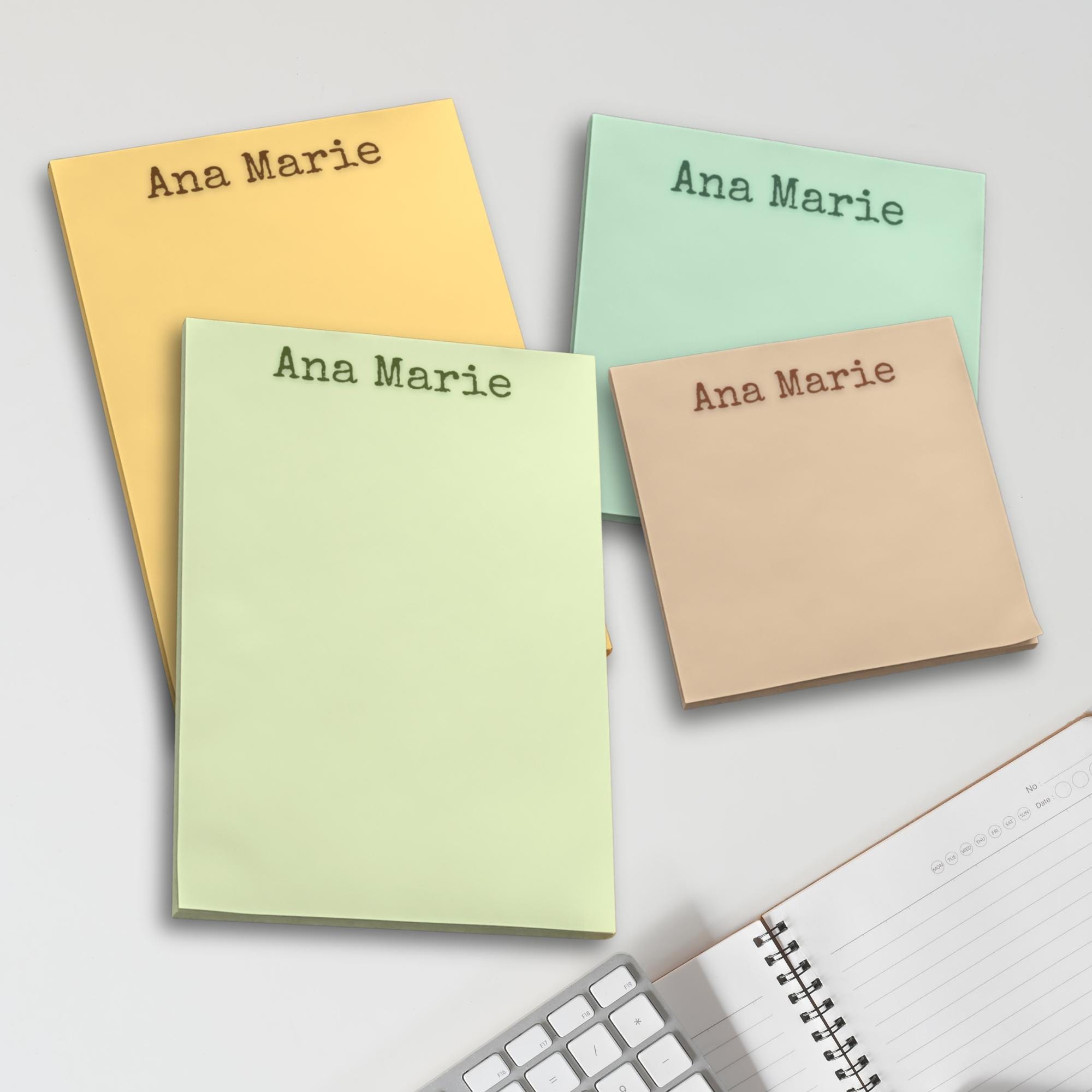 Personalized Post-it® Note Pads, Vintage Typewriter Aesthetic, Custom ...