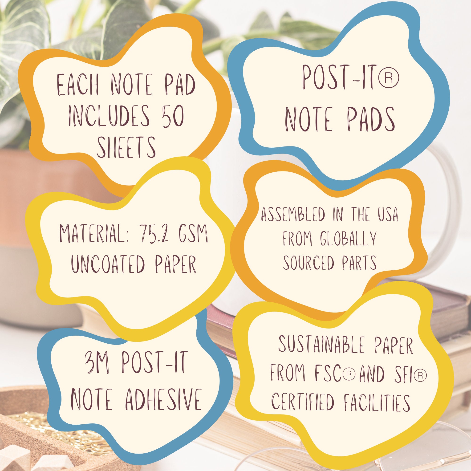 Personalized Post It Notes Colorful Rainbow Gift for Friend - Etsy