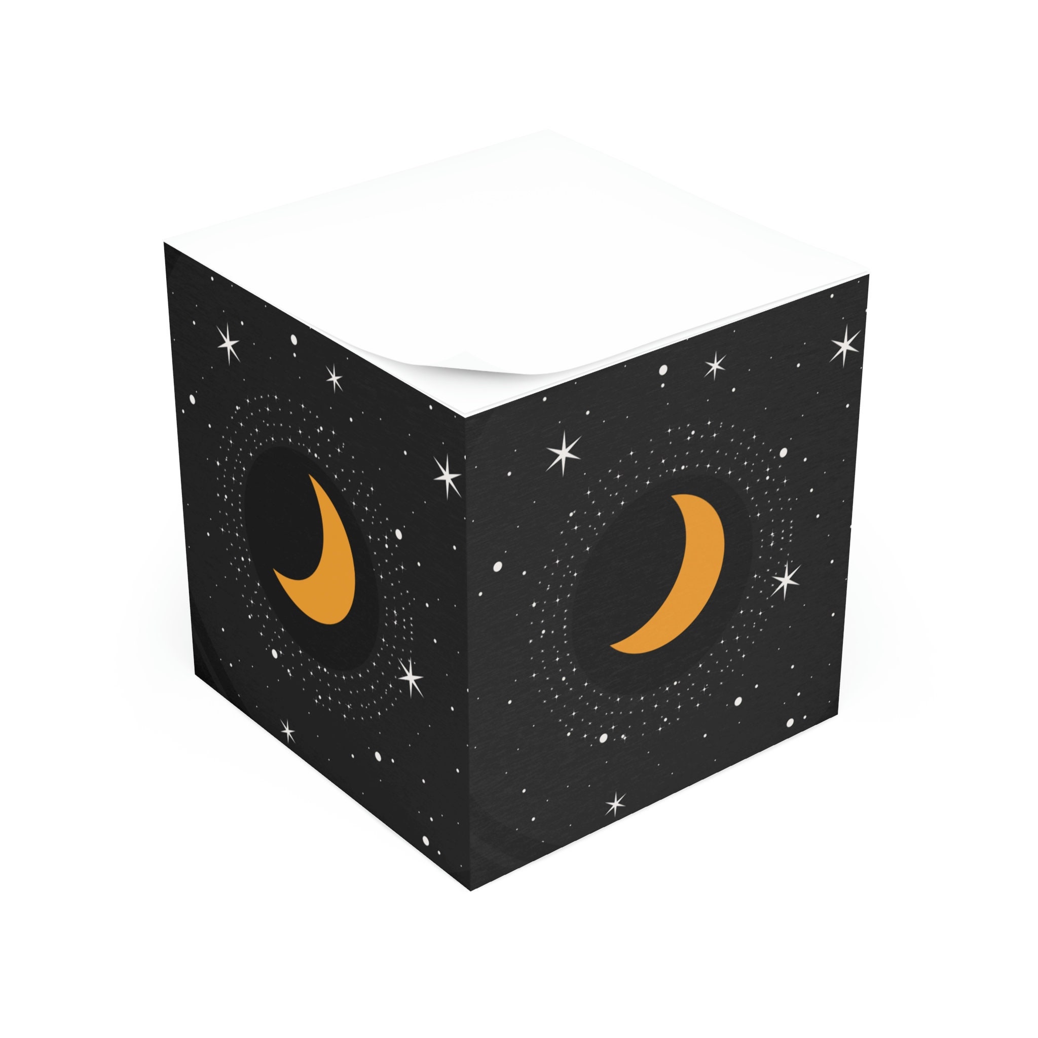Golden Moon in Space Sticky Notes Note Cube Post-it-notes - Etsy