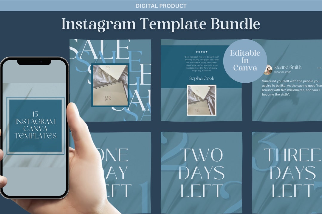 Editable Instagram Template Bundle Customisable Canva Templates for ...