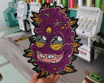 Vintage Purple Marijuana Leaf Embroidered Iron on Patch 3 - Etsy