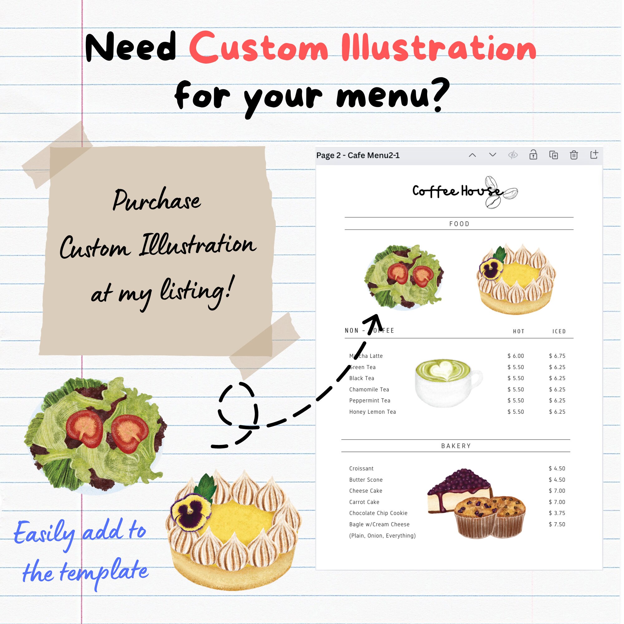 Cafe Coffee Menu Board Templates, Minimalistic Simple Coffee Menu ...