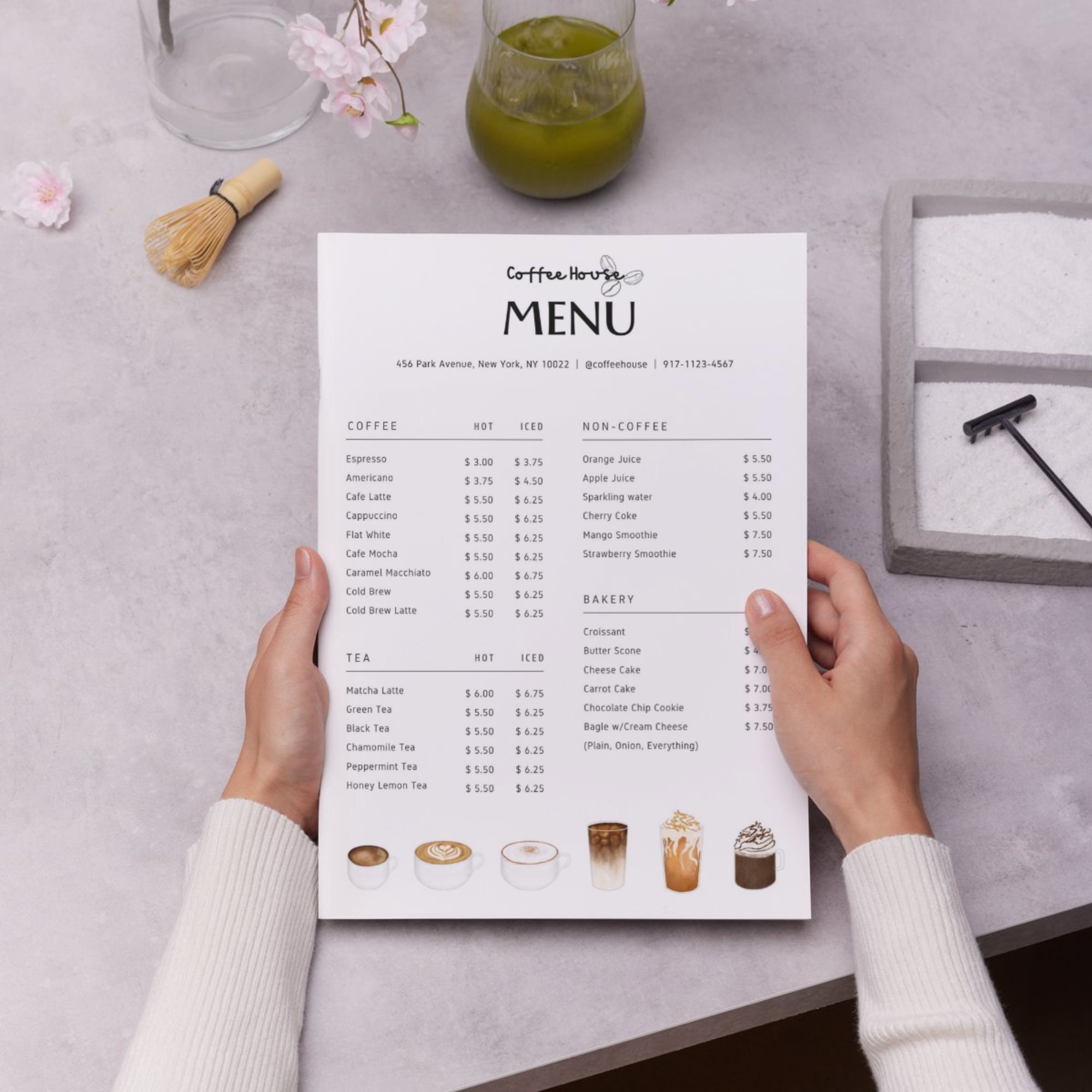 Printable Cafe Coffee Menu Bundle Templates, Minimalistic Simple Coffee ...