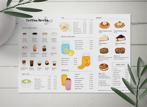Printable Cafe Menu Headers 15+ Best Free Restaurant Menu Templates
