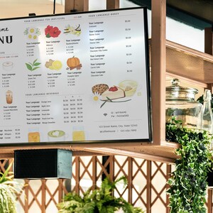 Cafe Coffee Menu Board Templates, Tea Menu, Minimalistic Simple Coffee ...