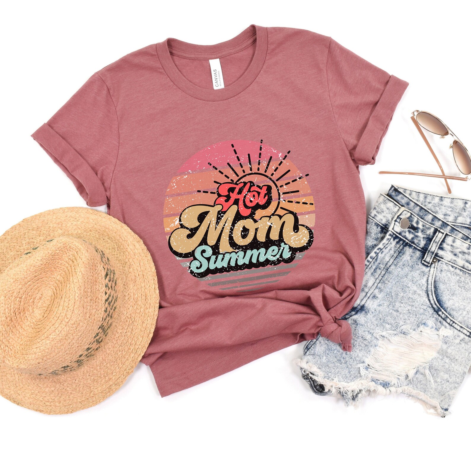 Mom Summer Shirt, Hot Mom T-shirt, Summer Mama Shirt, Hot Mom Summer ...