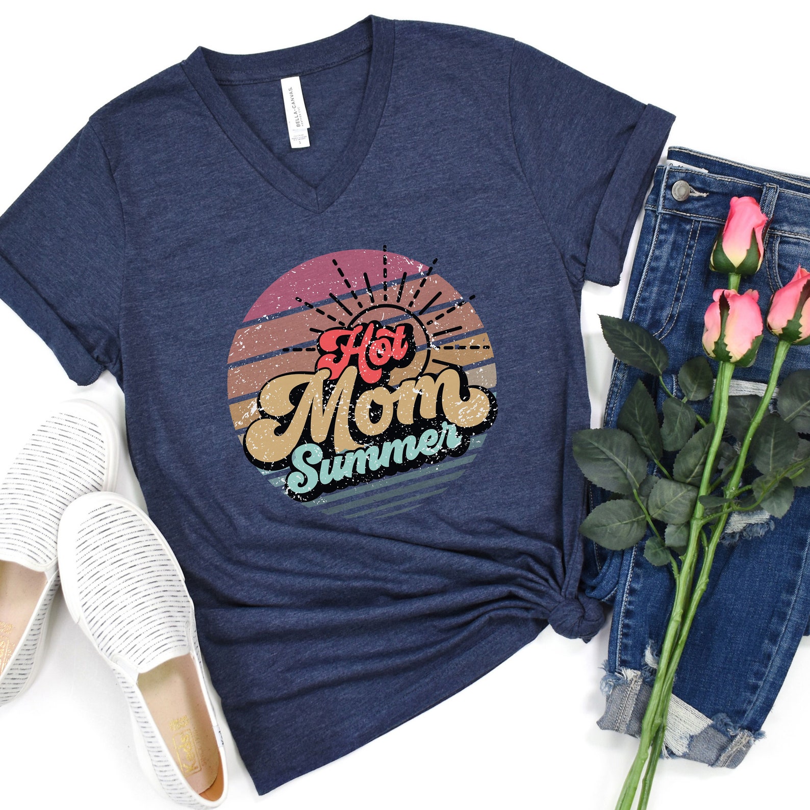 Mom Summer Shirt, Hot Mom T-shirt, Summer Mama Shirt, Hot Mom Summer ...