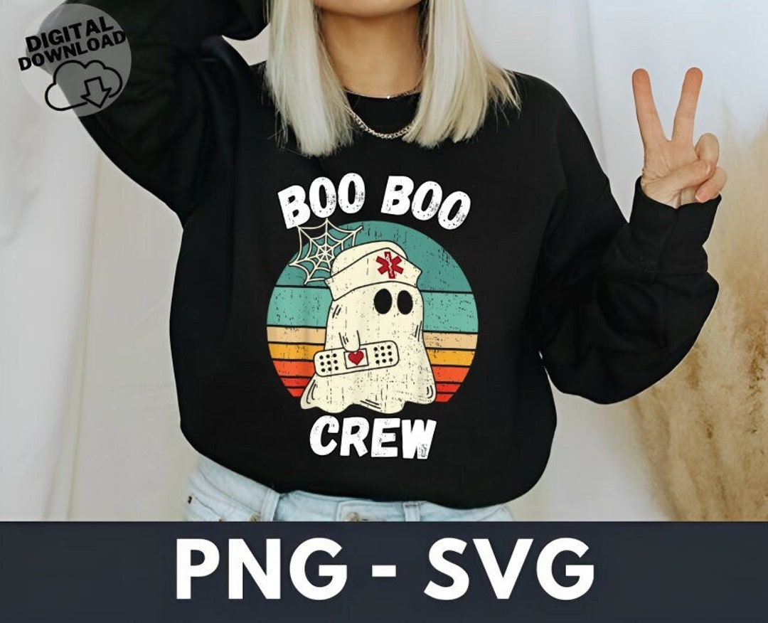 Boo Boo Crew Svg, Boo Boo Crew Png, Ghost Nurse Png, Nurse Png, Cute ...