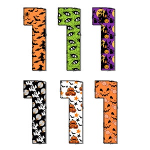 Halloween Doodle Letters BUNDLE With Clip Art PNG Files, Make Your Own ...