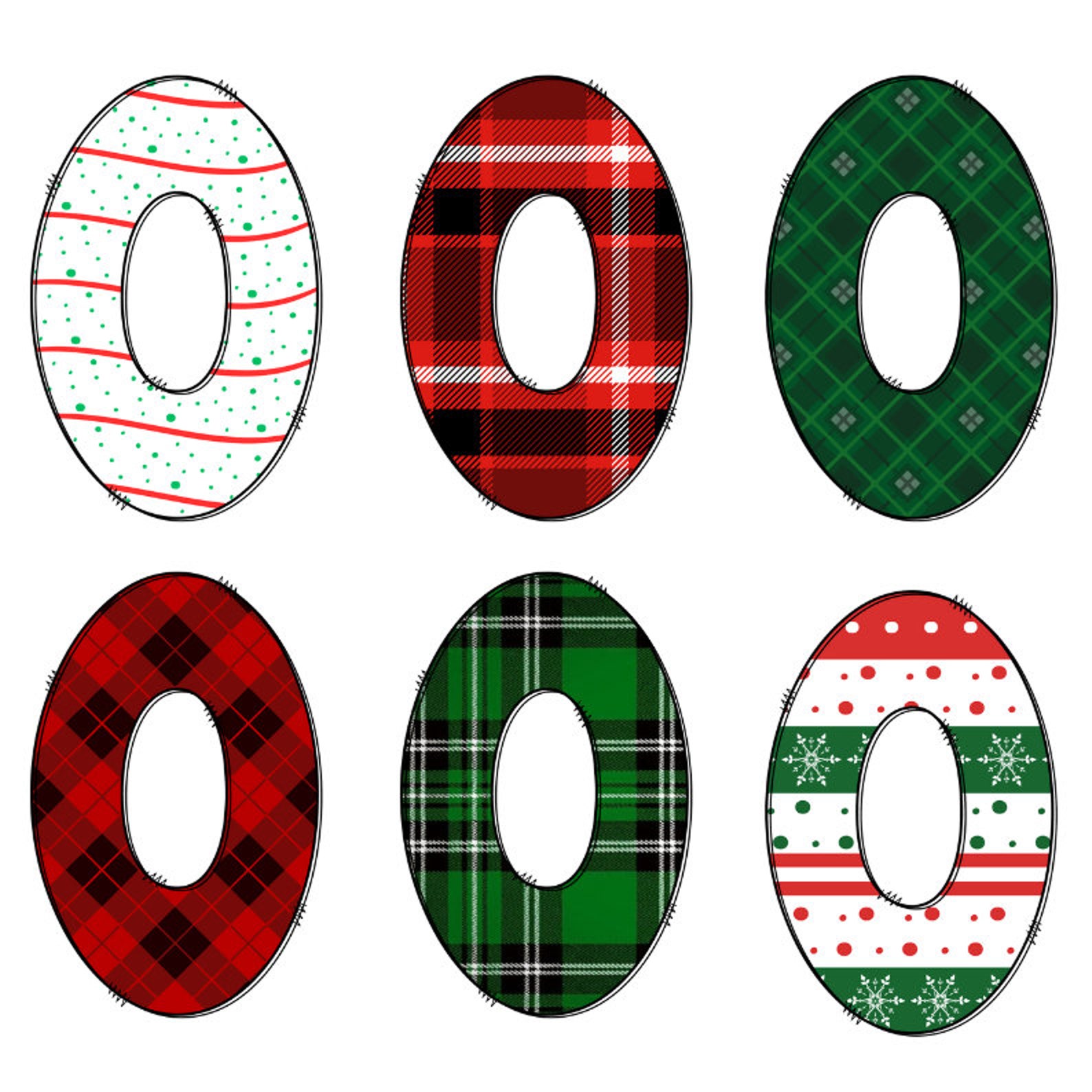 Christmas Clip Art + Doodle Letters BUNDLE and Numbers, Uppercase ...