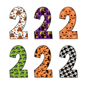 Halloween Doodle Letters BUNDLE With Clip Art PNG Files, Make Your Own ...