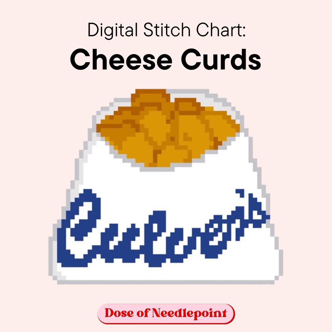 Cheese Curds Needlepoint Digital Stitch Chart - Etsy