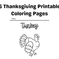 Thanksgiving Printable Coloring Pages 5-count - Etsy