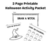 3 Printable Halloween Activity Pages - Etsy