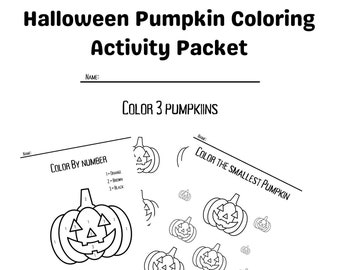 The Coloring Book Club: Cute and Spooky Halloween Pumpkin - Etsy
