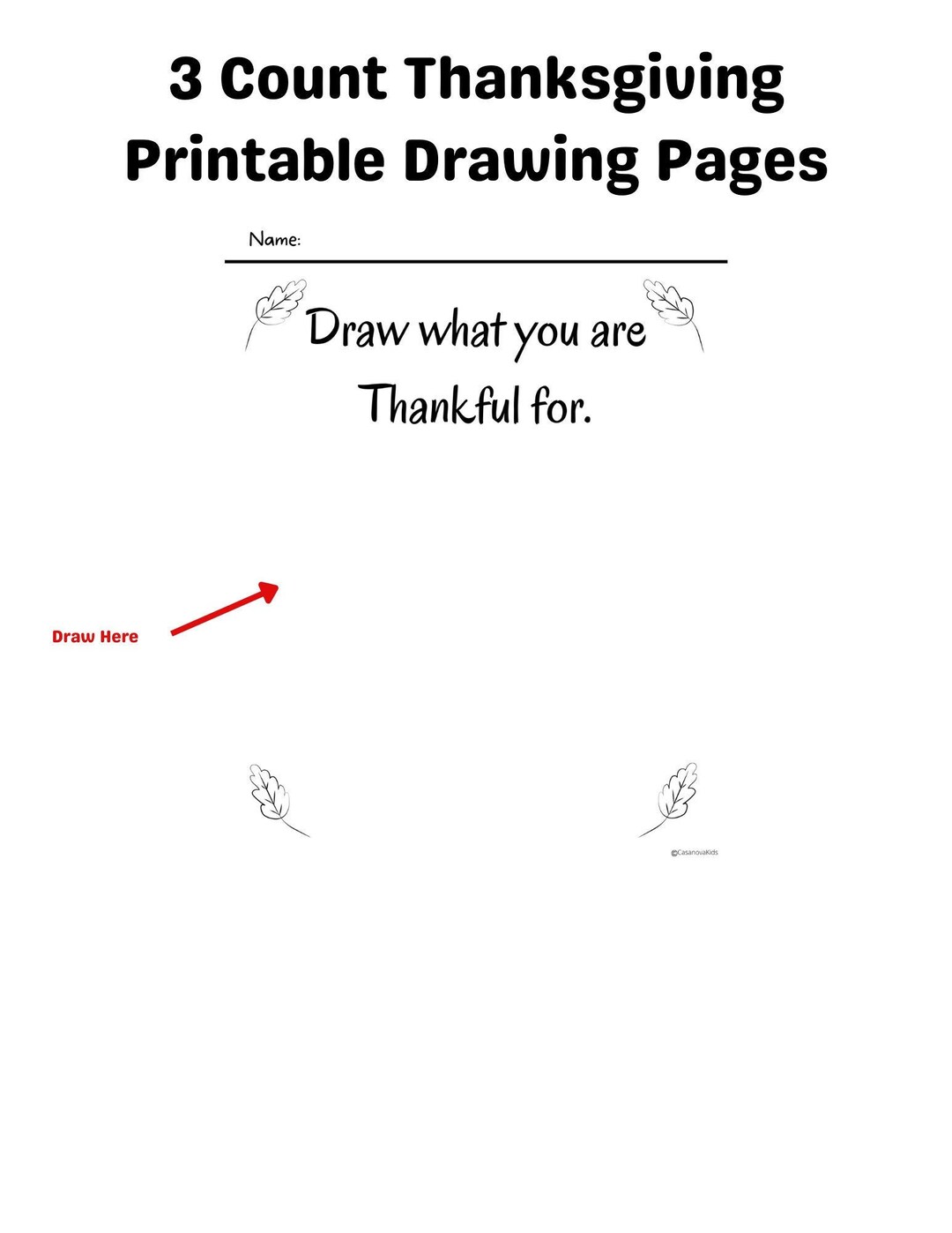 3 Thanksgiving Printable Drawing Pages - Etsy