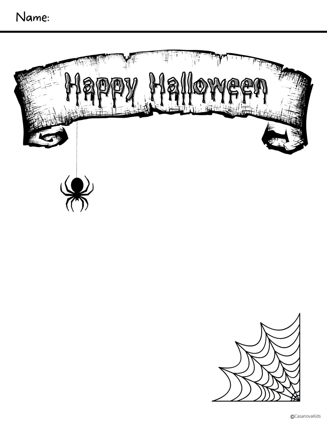 Printable Color & Draw Halloween Pages 4-count - Etsy