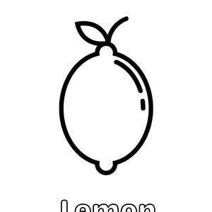 Printable Fruit Coloring Pages 10-count - Etsy