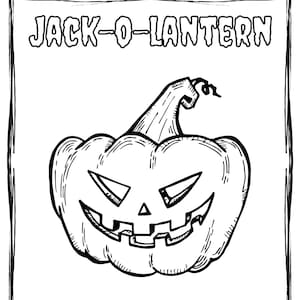Printable Halloween Coloring Pages 8-count - Etsy