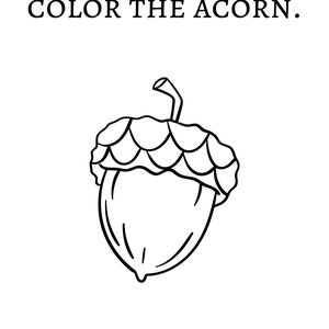 4 Printable Fall Acorn Activity Pages - Etsy