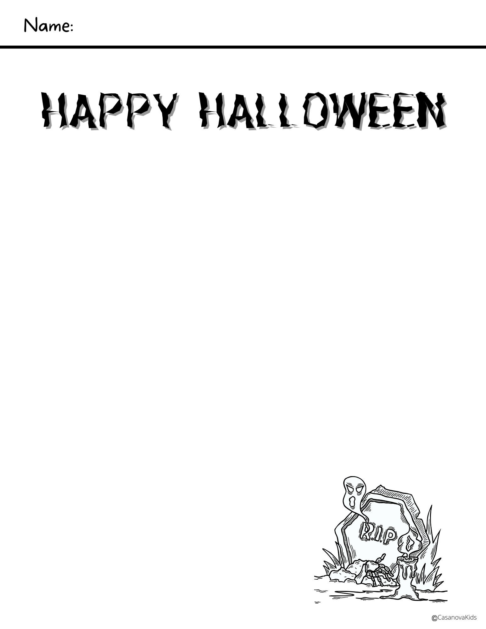 Printable Color & Draw Halloween Pages 4-count - Etsy