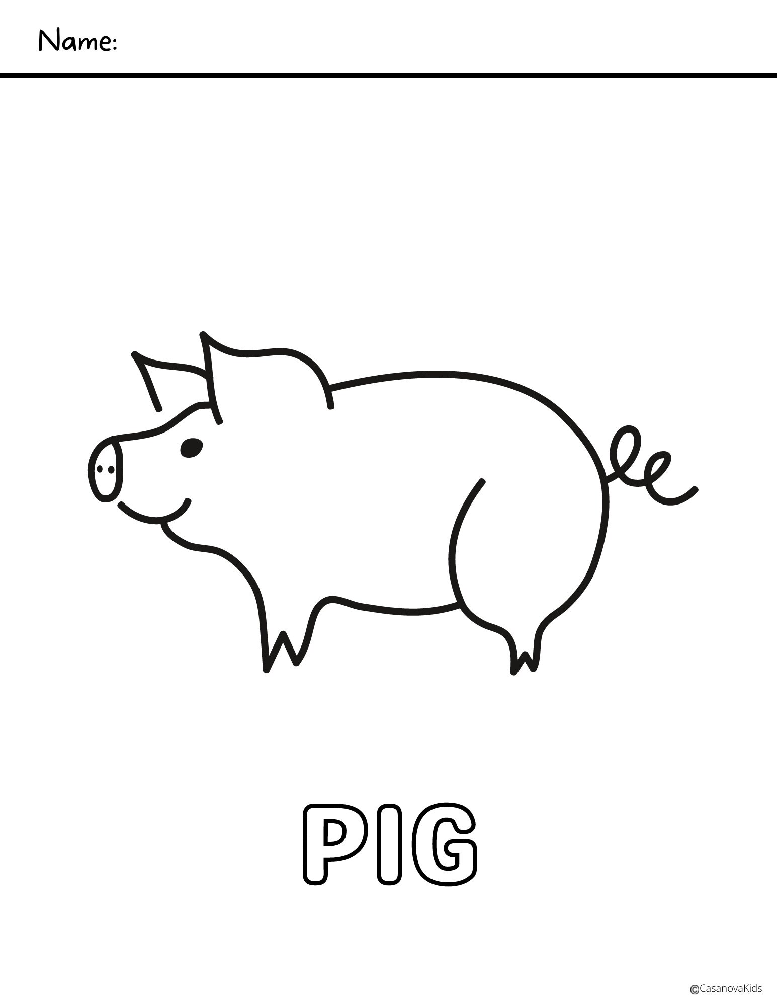 Printable Animal Coloring Pages 6-count - Etsy