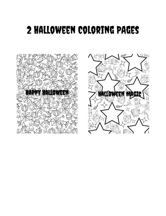 Printable Halloween Coloring Pages - Etsy